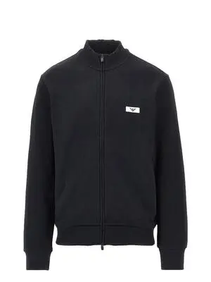 EA BODYWEAR Piquet Jerey Full-zip Weathirt Man