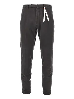 SANTANIELLO 'praiano Evoluto' Stretch Cotton Pants Man Grey