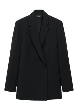THEORY Theory Admiral Crepe Relaxed Double-Breasted Blazer