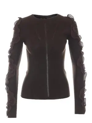 Liu Jo Liu Jo Ruffled Jumper Brown
