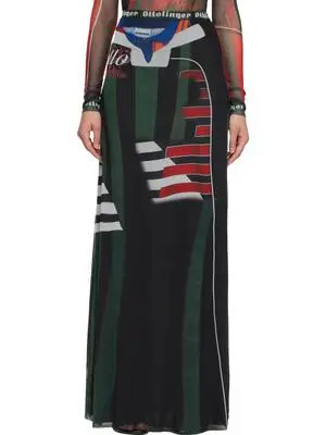 Ottolinger Ottolinger Printed Mesh Maxi Skirt Multicolour