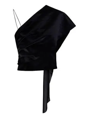 FORTE_FORTE Asymmetric Draped Camisole