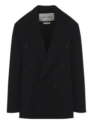 Alberta Ferretti Belted Double-breasted Coat - Black