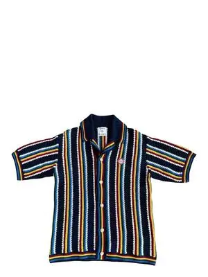 CASABLANCA Crochet Striped Shirt