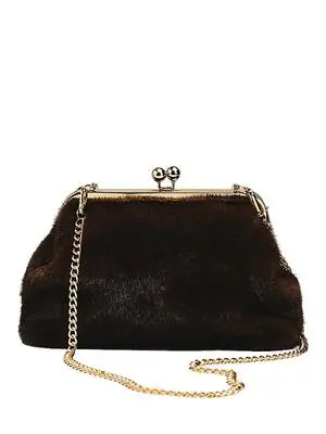 LISI LERCH Sarah Faux Fur Clutch Brown