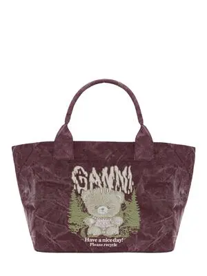 GANNI Ganni Women Shopper Snow Teddy Bear Medium