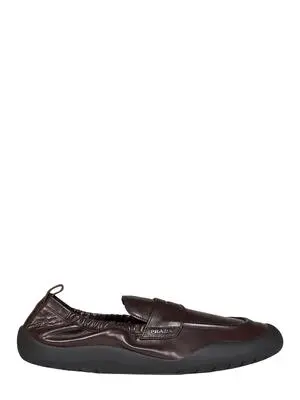 Prada Prada Calzature Men Dark Brown Leather Speedrock Loafers Multicolor