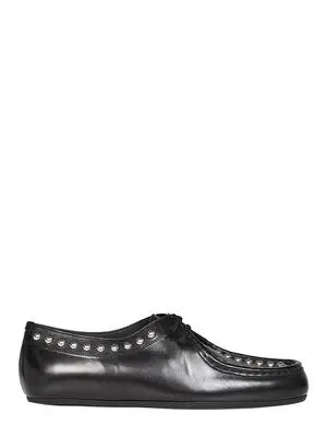 JIL SANDER Jil Sander Men Black Leather Loafers With Studs