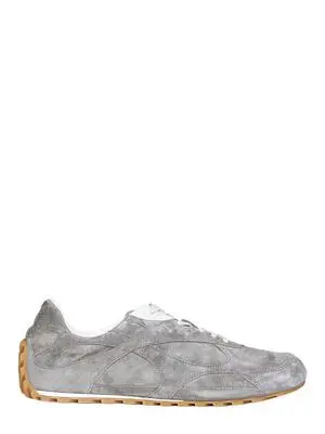 Bottega Veneta Basalt Suede Orbit Flash Sneakers - Gray