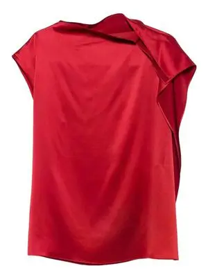 SPORTMAX Ruffled Asymmetric-neck Top