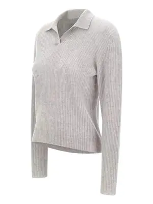 GRAN SASSO Ribbed-knit Long-sleeve Sweater