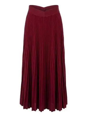 AT LAST... Maplewood Knitted Skirt In Wine