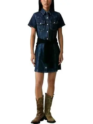 LEVI'S Trace Western Short-sleeve Mini Dress