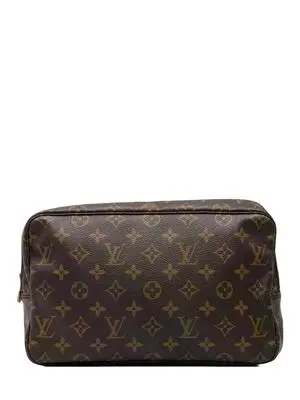 LOUIS VUITTON 1988 Monogram Trousse Toilette 28 Clutch Bag - Brown