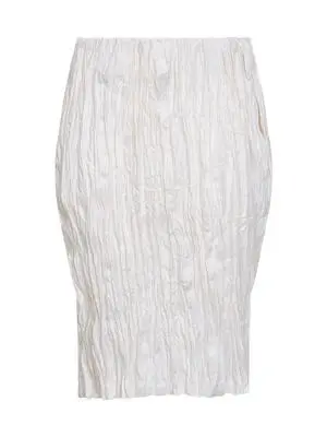 TOTEME Toteme Women White Crinkled Linen Pencil Skirt