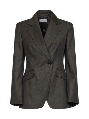 Max Mara Max Mara Women Brown Xmneutro Fitted-Waist Blazer Multicolor