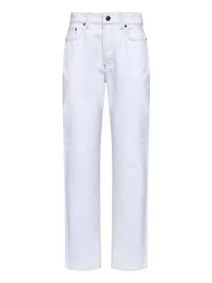 Versace Versace Women White Garment-Dyed Denim High-Rise Jeans Multicolor