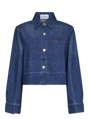 Givenchy Givenchy Women Blue Cotton Denim Shirt Multicolor