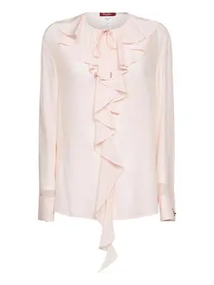 Max Mara Max Mara Studio Women Pink Silk Crêpe De Chine Mstepica Blouse Multicolor