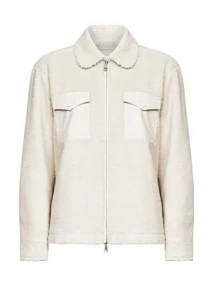 Moncler Moncler Women Natural Wool Bouclé Overshirt Multicolor