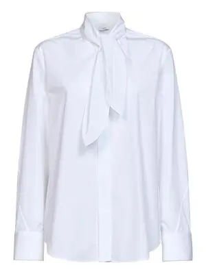 Givenchy Givenchy Women White Poplin Cocoon Bow Shirt Multicolor