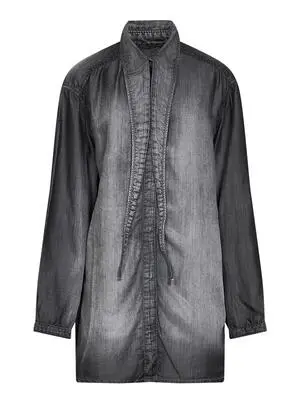 DIESEL® Diesel Women Grey Coated Fluid Denim De-Arven-S Shirt Multicolor
