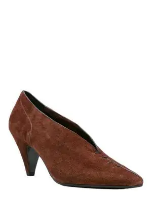 DEL CARLO Suede Lace-up Pumps