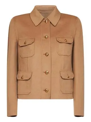 Max Mara Camel Wool-blend Mstvenere Varsity Jacket - Multicolor