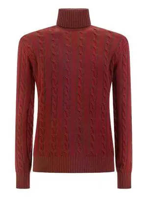 LORENZONI Cable-knit Roll-neck Sweater