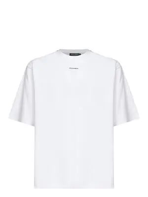 Dolce & Gabbana White Cotton Printed Oversized T-shirt - Multicolor