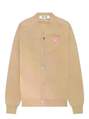 PLAY Heart-patch V-neck Cardigan