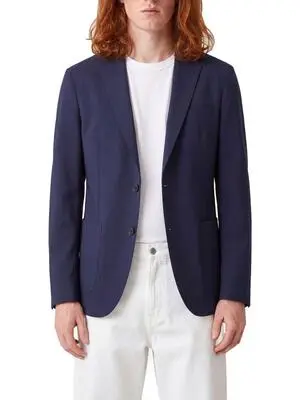BOSS Single-breasted Stretch Polyester Blazer With Notch Lapels And Patch Pockets