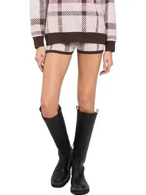 TWINSET Check Pattern Wool And Silk Blend Knit Culottes