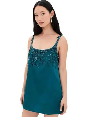 Retrofete Jinori Crystal Dress - Sarcelle