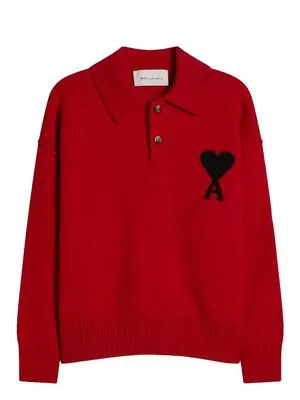 AMI Paris Ami Collar Knitwear 'red' Red