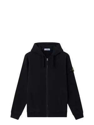 Stone Island Hood Zip Up - Black