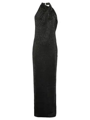 BALMAIN Halterneck Lurex Maxi Dress