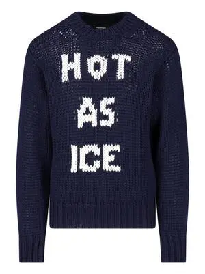 Dsquared2 Wool Intarsia Sweater Black