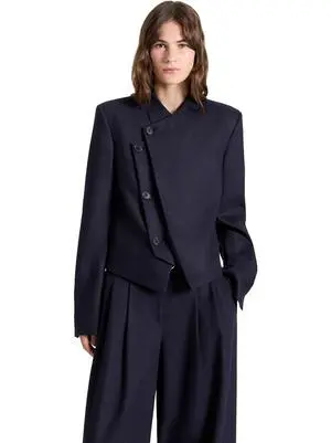 TWP Oli Blazer In Wool Flannel Midnight