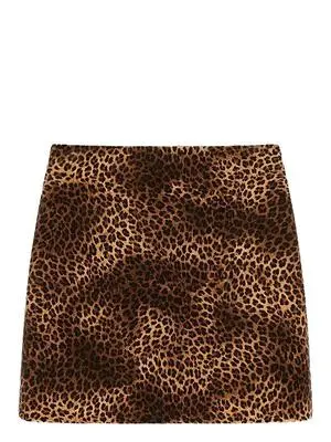 MAX MARA Printed Velvet Mini Skirt