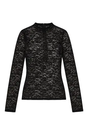RO&ZO Sheer Long-sleeve Stretch-woven Top 14