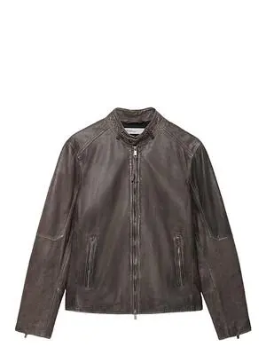ALLSAINTS Cora Zip-up Leather Jacket M