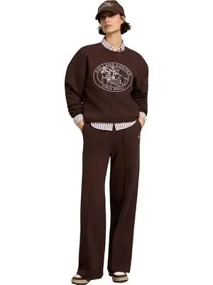 Holland Cooper Collegiate Wide Leg Jogger Walnut