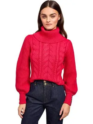 HOLLAND COOPER Corded Roll Neck Knit