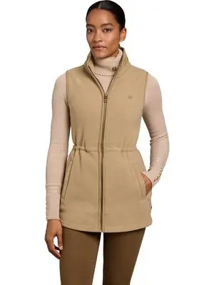 Holland Cooper Country Longline Fleece Gilet Sand