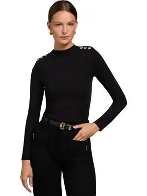 Holland Cooper Harper Long Sleeve Top Size S 2-4 Black