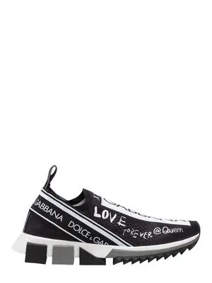 Dolce & Gabbana Wmns Sorrento Melt 'black Graffiti Print' Black