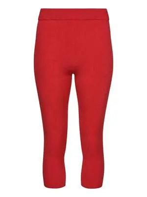 Magda Butrym Mid-Rise Skinny-Leg Capri Pants Red