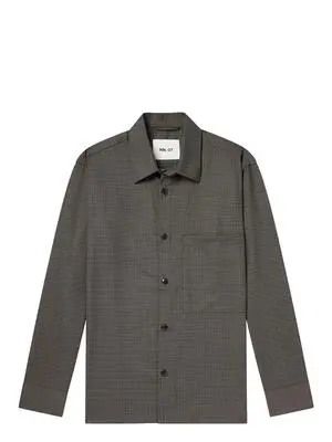 NN07 NN07 - Freddy 10071 Checked Basketweave Wool-Blend Shirt - Men - Gray - S