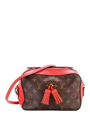 LOUIS VUITTON Saintonge Handbag Monogram Canvas With Leather Crossbody Bag